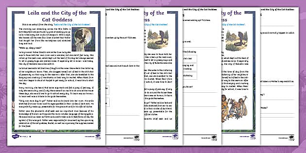 Leila and the City of the Cat Goddess Reading Comprehension