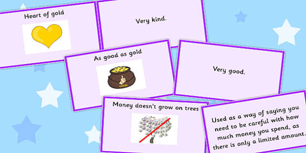 Money Idioms Matching Cards (Hecho por educadores) - Twinkl