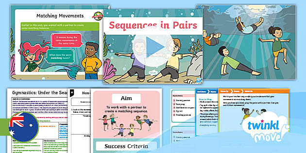 Year 2 Gymnastics: Under the Sea Lesson 6 Sequences in Pairs
