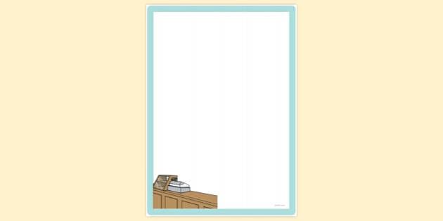 Simple Blank Shop Counter Page Border | Page Borders | Twinkl