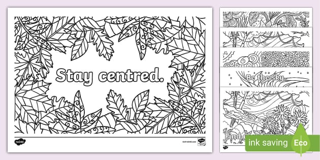 Calm Affirmations Mindfulness Colouring,calm colouring