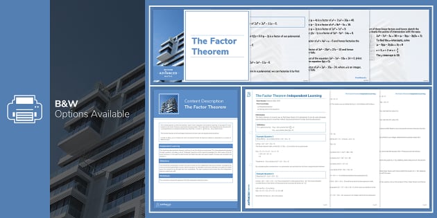 👉 The Factor Theorem Resource Pack | A Level Maths | Beyond
