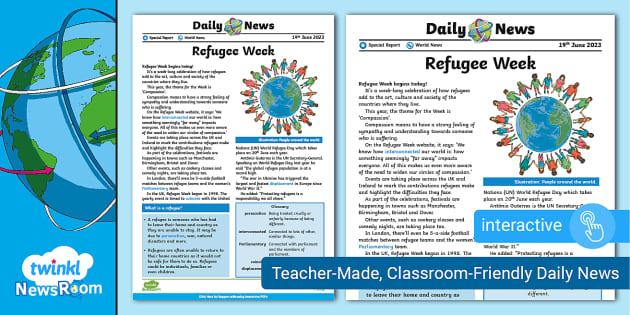 Refugee Week | Twinkl NewsRoom - Twinkl