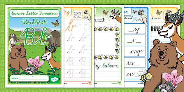 Cursive Letter Formation Workbook - Bb