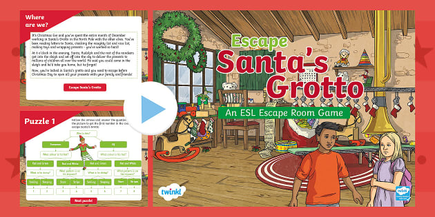 ESL Escape Santa's Grotto (teacher made) - Twinkl