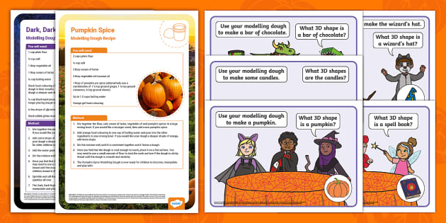 Halloween Modelling Dough Recipe And Mat Pack Twinkl