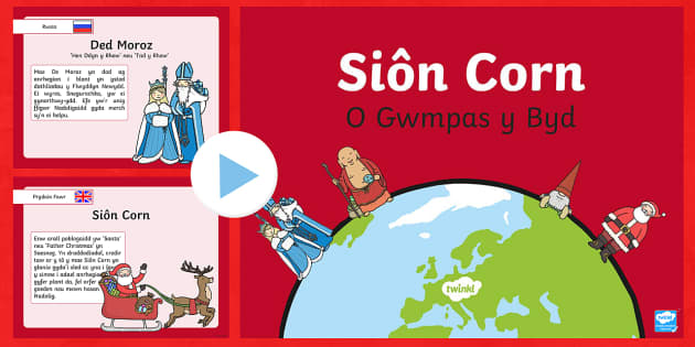 Beth yw Siôn Corn? O Gwmpas y Byd - Pwerbwynt Cymraeg