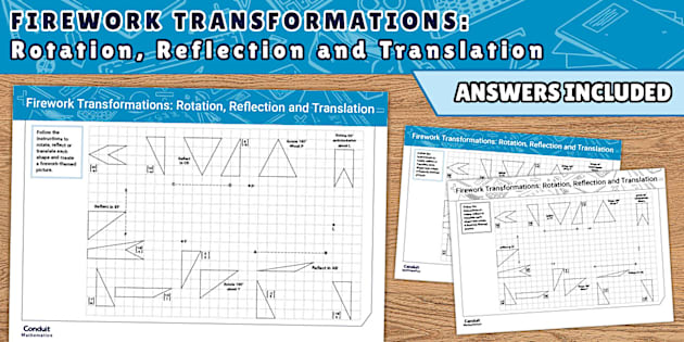 Firework Transformations: Maths Activity Sheet