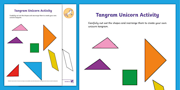 👉 Unicorn Tangram Puzzle Activity (teacher made) - Twinkl