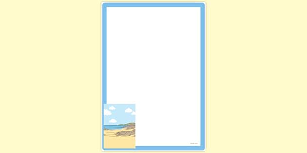 Seashore Page Border | Page Borders | Twinkl (teacher made)