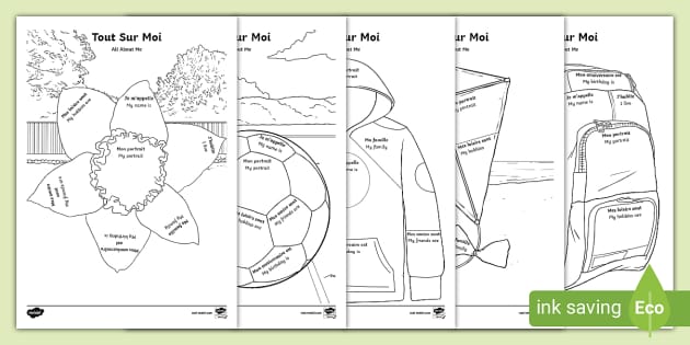 👉 French All About Me Worksheets (teacher made)