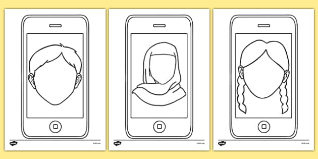 Blank Faces Selfie Worksheet / Worksheet Pack, worksheet