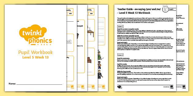 Level 5 Week 13 Phonics Workbook - KS1 - Twinkl Resources