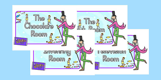 Role-Play Signs to Support Teaching on Charlie and the Chocolate Factory