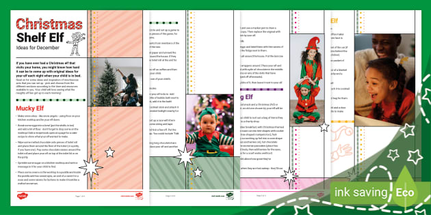 Christmas Shelf Elf Ideas for December (teacher made)
