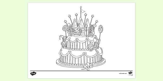 FREE Happy Birthday Colouring Colouring Sheets
