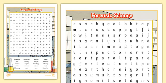 Forensic Science Word Search - Primary STEM resources