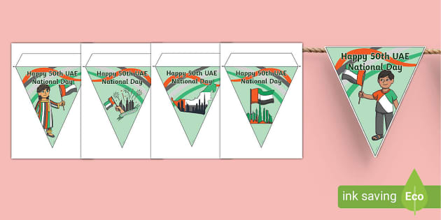 The 50th UAE National Day Display Bunting (teacher made)