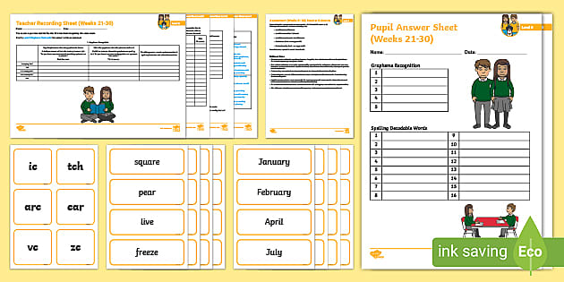 Level 5 Phonics Assessment Pack Weeks 21-30 (Teacher-Made)