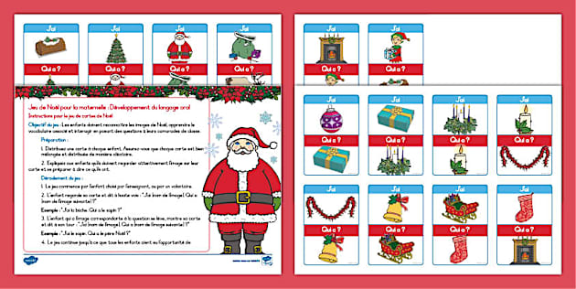 Jeu de Noël pour la maternelle : développement du langage oral