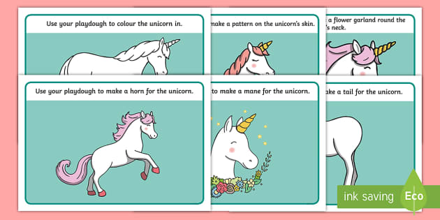 Unicorn Playdough Mats (teacher made)