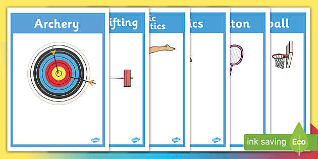 The Olympics Events Equipment Display Posters (teacher made)