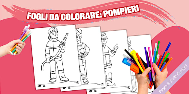Fogli da colorare: Pompieri