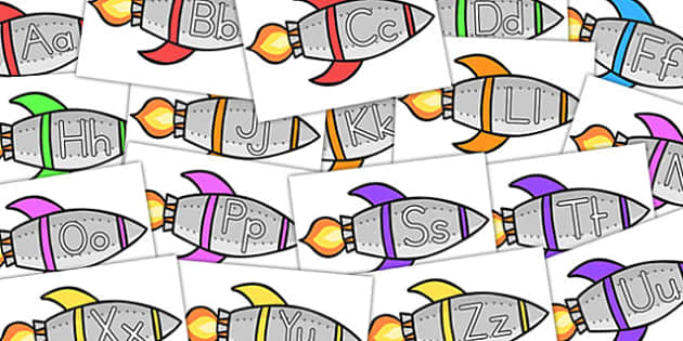 FREE! - A-Z on Rockets Red (Hecho por educadores) - Twinkl