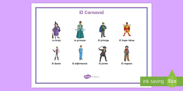 Spanish: Carnival Word Mat (teacher made) - Twinkl