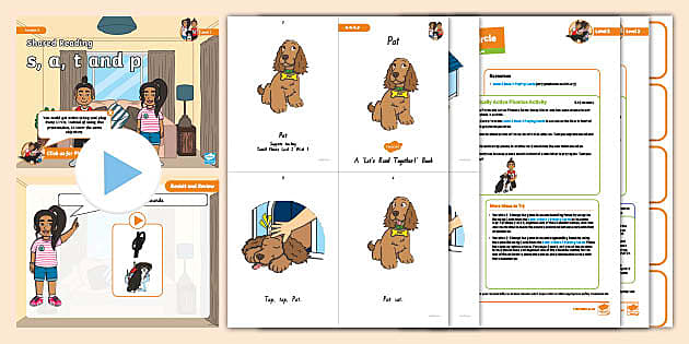 Twinkl Phonics Level 2: Week 1: Lesson 5: 's', 'a', 't', 'p'