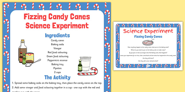 Fizzing Candy Canes Science Experiment (teacher made)