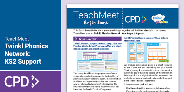 FREE! - TeachMeet Reflections - Twinkl Phonics Network: Key Stage 2 Support FREE! - TeachMeet Reflections - Twinkl Phonics Network: Key Stage 2 Support