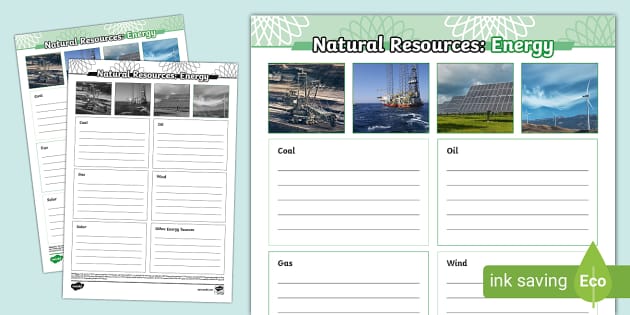 Natural Resources: Energy Fact File Template - Twinkl