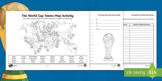 LKS2 The World Cup Differentiated Worksheets (teacher made)