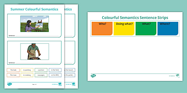 Older Learners Summer Colourful Semantics (Teacher-Made)