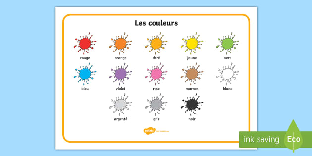 Set de mots : Les couleurs (teacher made) - Twinkl