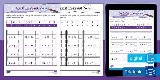 Crack The Secret Code Math Multiplication Facts To 12x