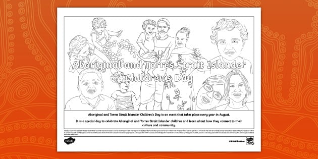 Aboriginal & Torres Strait Islander Children's Day Colouring