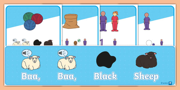 Twinkl Symbols: Baa Baa Black Sheep Nursery Rhyme Poster