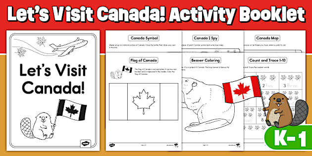 Let's Visit Canada! Activity Booklet for K-1st Grade
