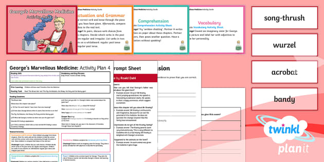 George’s Marvellous Medicine Guided Reading 4 Y3 to Support Teaching On