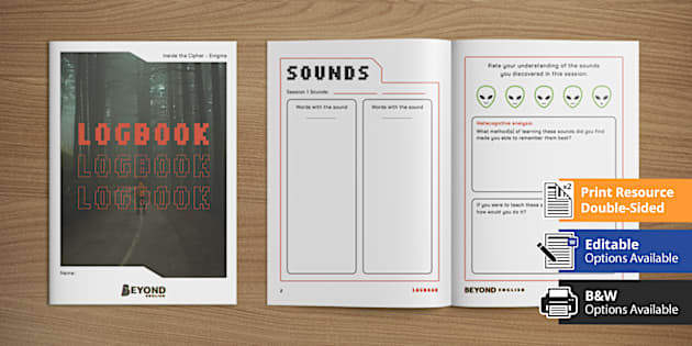 KS3 Phonics Logbook Stage 3 - Enigma (professor feito)