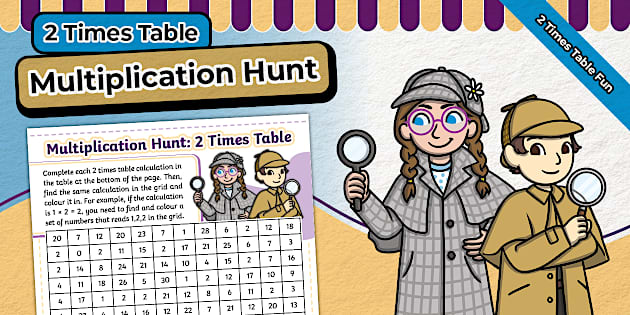 Multiplication Hunt: 2 Times Table