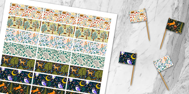 Enchanted Forest Toothpick Flags | Twinkl Party - Twinkl