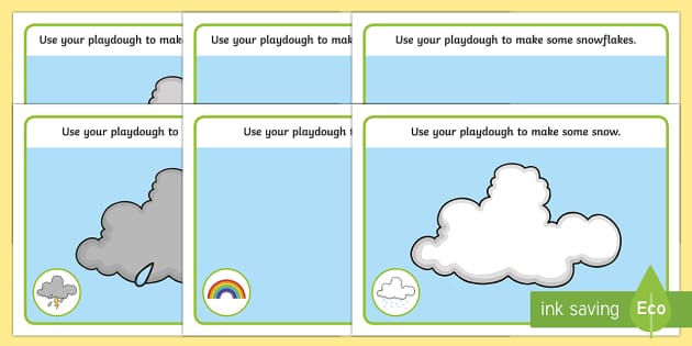 Weather Playdough Mats (teacher made)