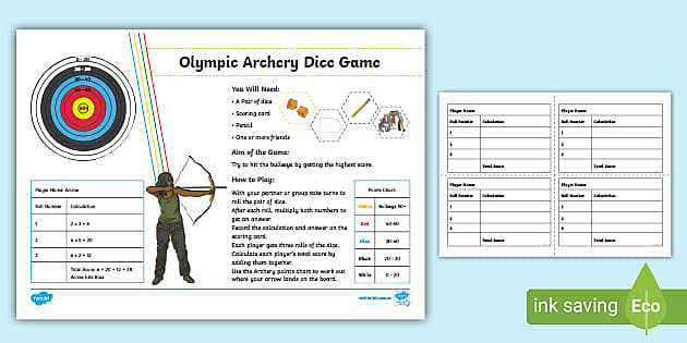 Olympic Archery Dice Game (Lehrer gemacht) - Twinkl