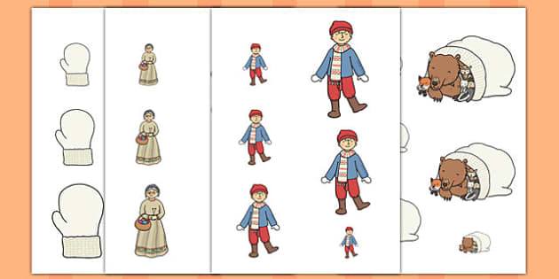 The Mitten Size Ordering Hecho Por Educadores Twinkl