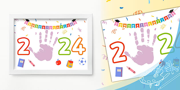 Graduation 2024 Handprint Activity Poster (teacher made)