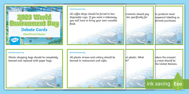 KS2 World Environment Day 2022 Debate Cards - Twinkl