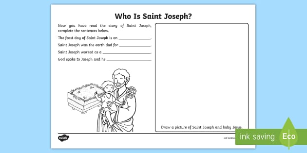 Who Is Saint Joseph? Worksheet
